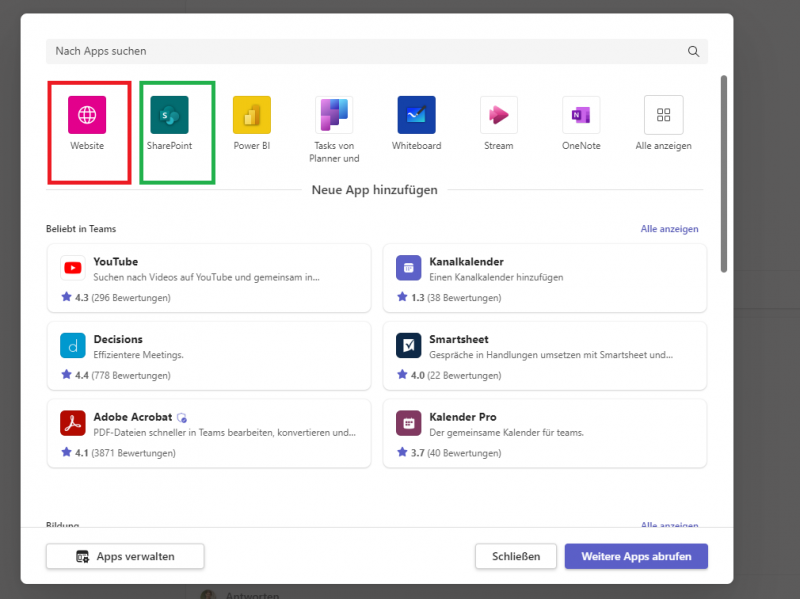 SharePoint Website in Teams integrieren - der richtige Weg