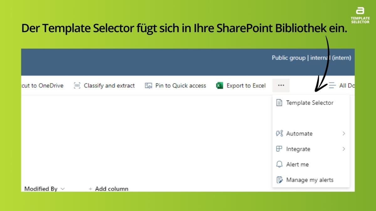 SharePoint Template Selector | acoris AG